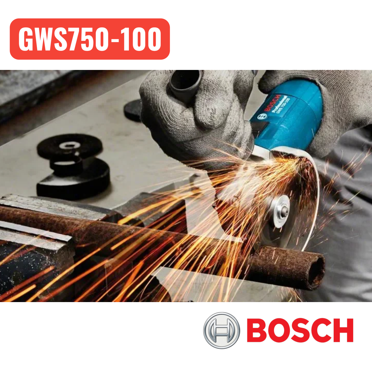 เครื่องเจียร์ GWS750-100 4INC 750W (06013940K0) BOSCH - BMC ToolMart