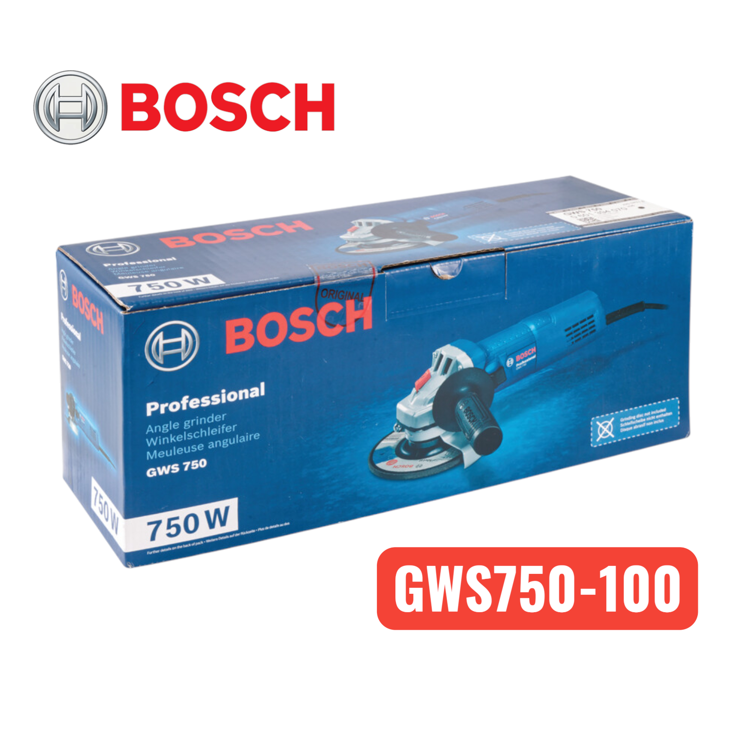 เครื่องเจียร์ GWS750-100 4INC 750W (06013940K0) BOSCH - BMC ToolMart